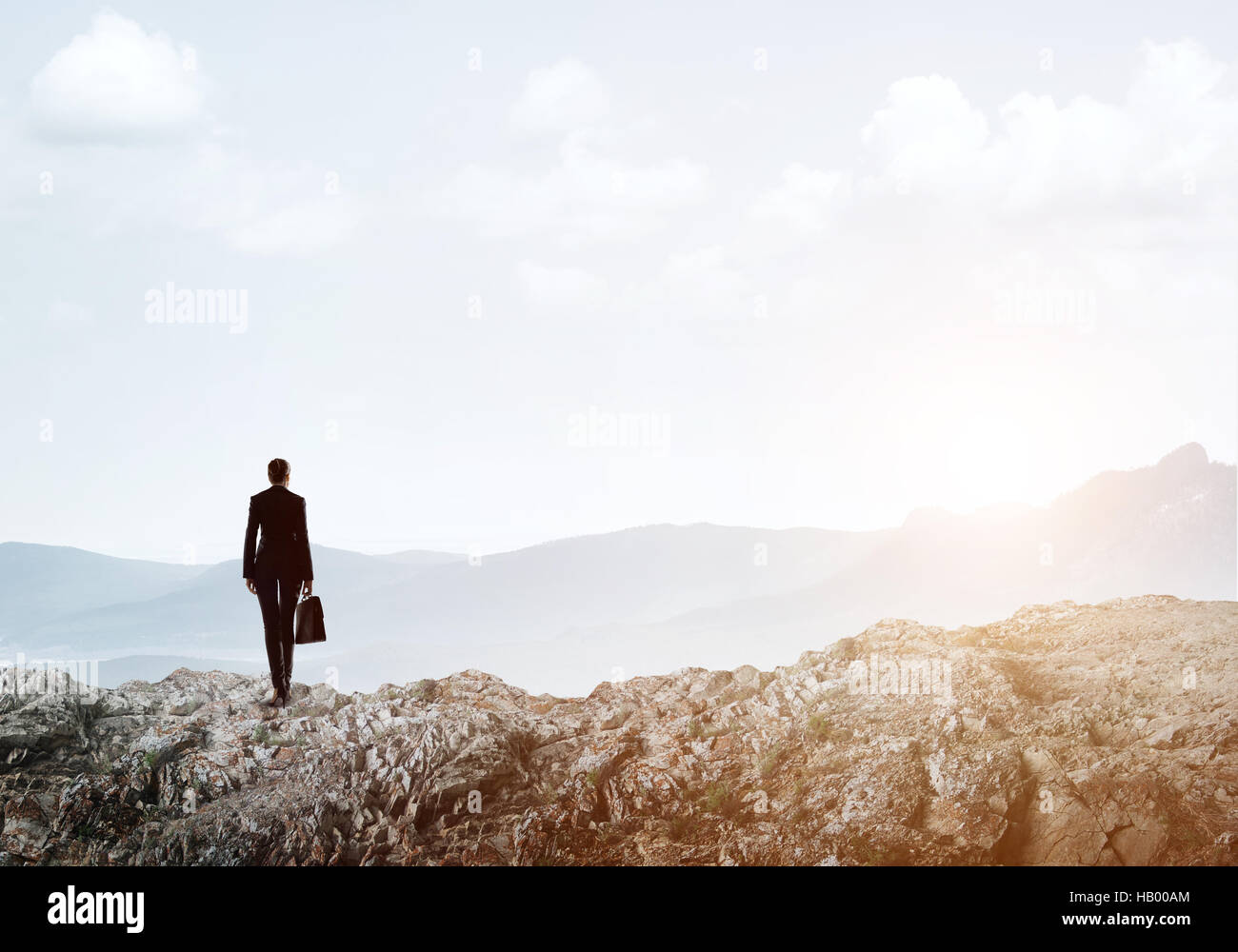 Achieving top of success Stock Photo - Alamy