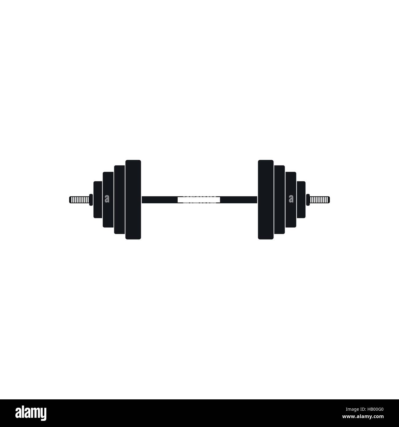 Barbell black simple icon Stock Vector Image & Art - Alamy