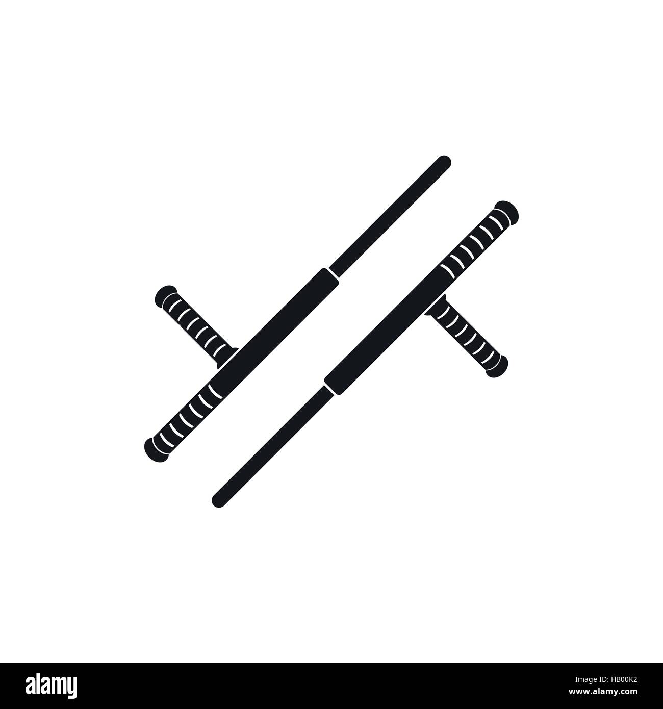 Tonfa weapon black simple icon Stock Vector Image & Art - Alamy