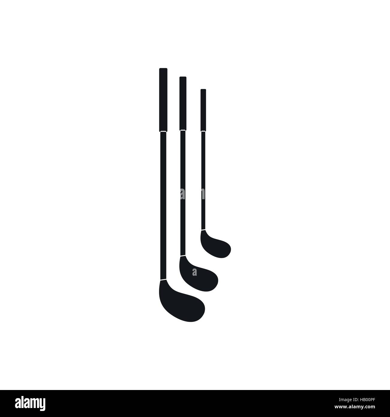 Golf clubs black simple icon Stock Vector Image & Art - Alamy