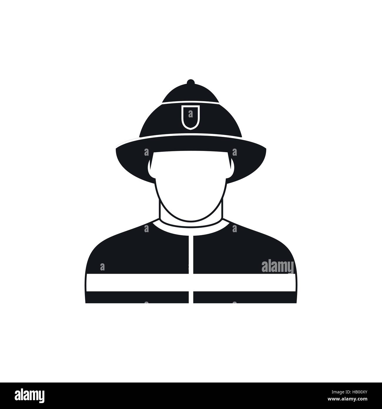 Fireman black simple icon Stock Vector Image & Art - Alamy