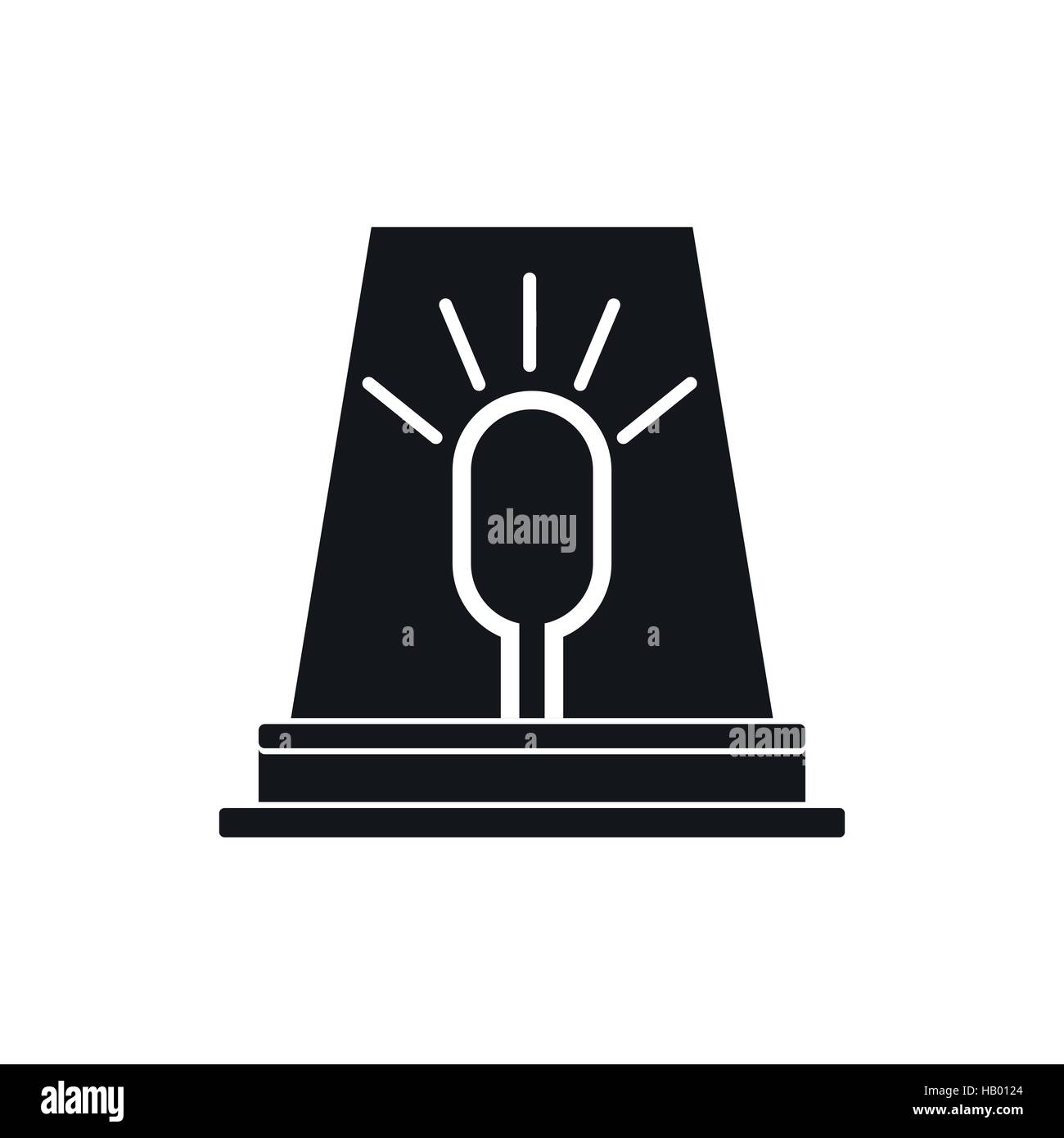 Siren red flashing emergency light icon Stock Vector Image & Art - Alamy