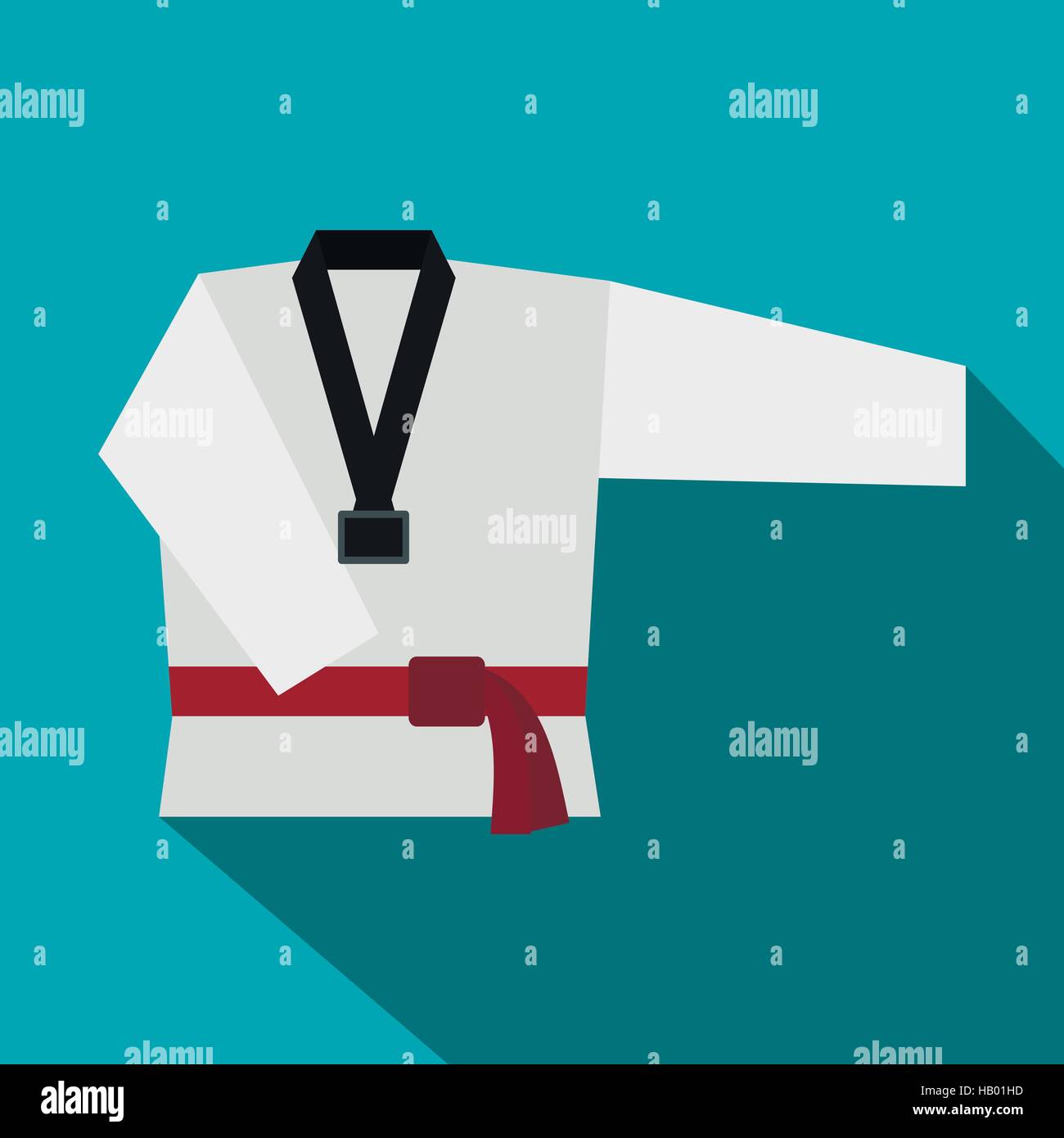 Judo belt red Stock Vector Images - Alamy