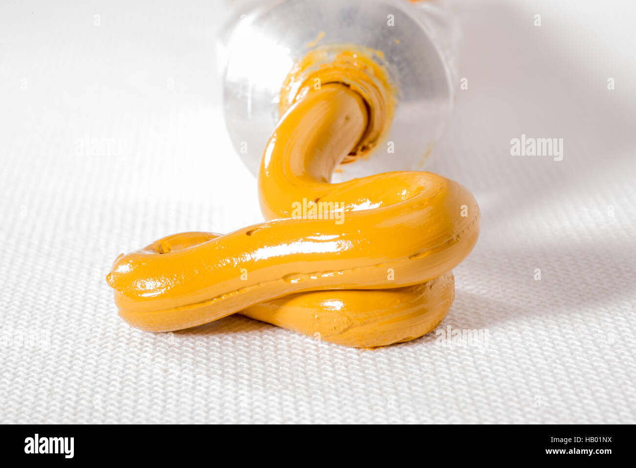 A Yellow Ochre Oil Paint Stock Photo - Alamy