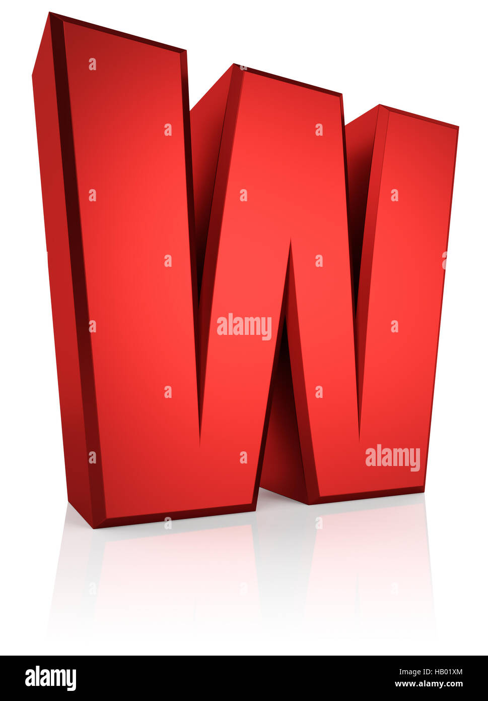 3d Letter W Stock Photo - Alamy
