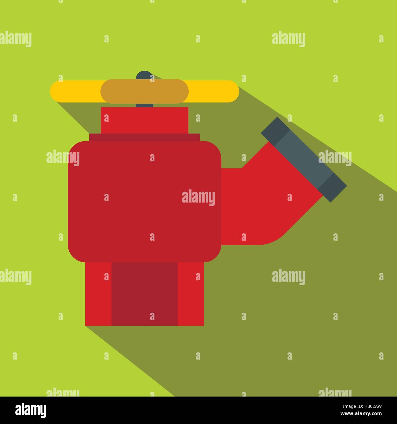 Fire hydrant with valve flat icon Stock Vector Image & Art - Alamy