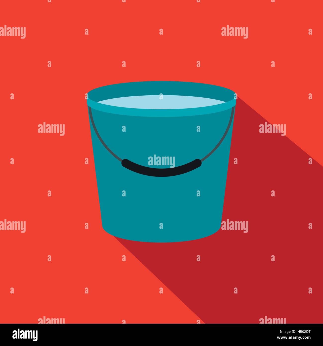 Bucket full of water flat icon Stock Vector Image & Art - Alamy