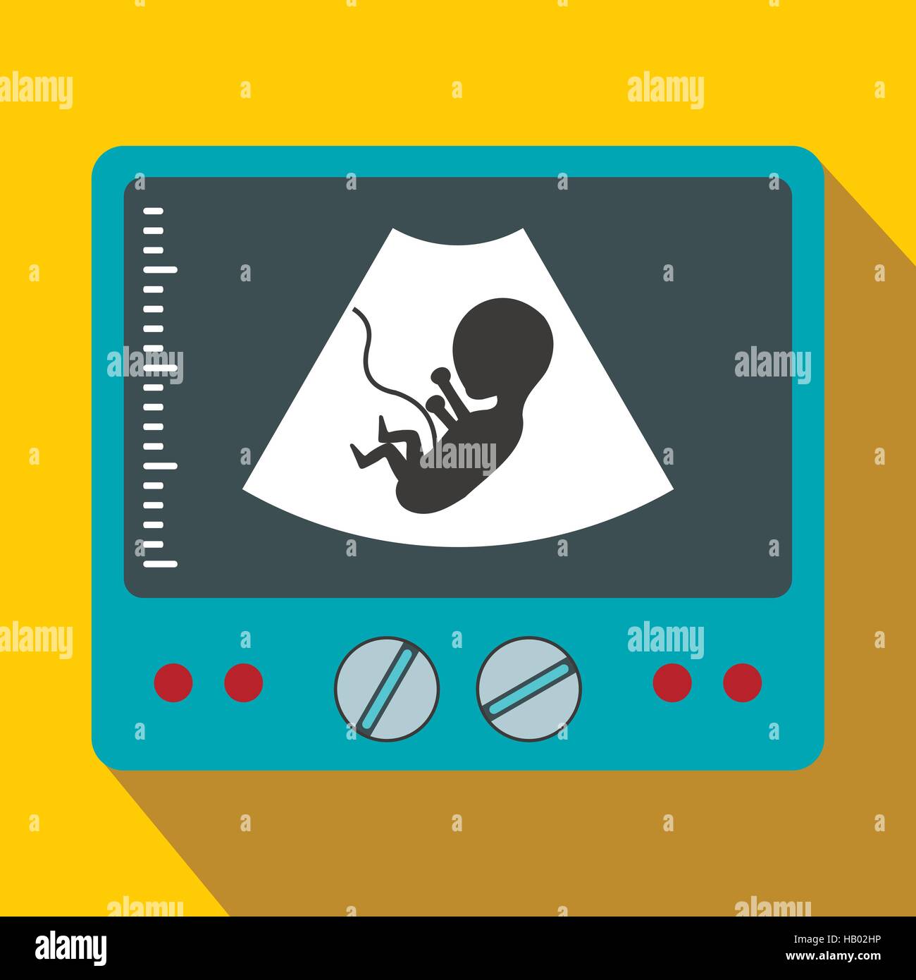 Ultrasound Fetus Flat Icon Stock Vector Image And Art Alamy