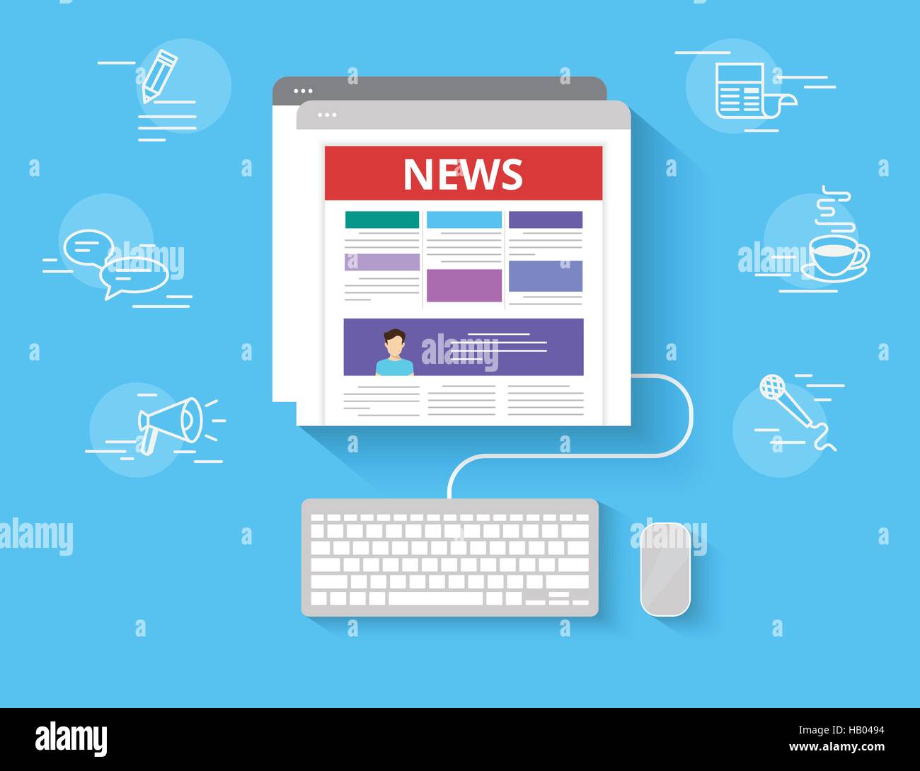 Online reading news Stock Vector Image & Art - Alamy