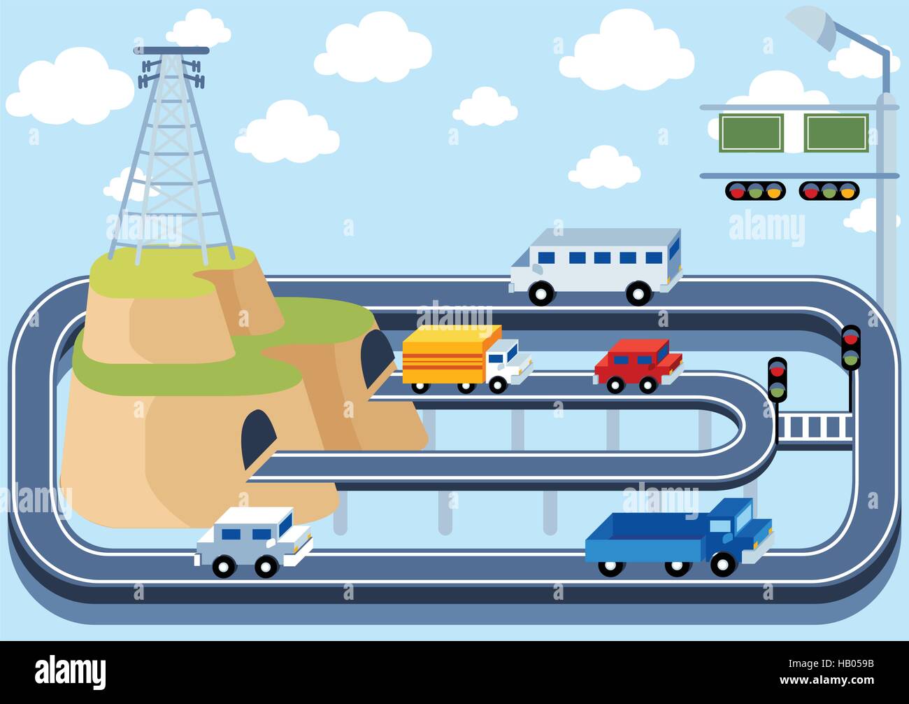 Tunnel in sky Stock Vector Images - Alamy