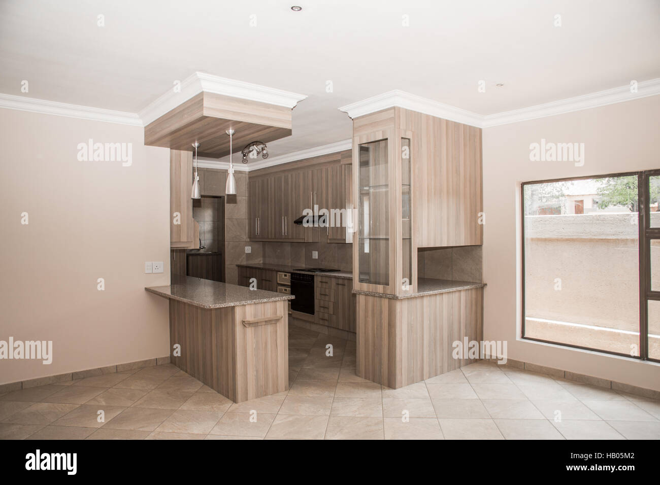 Kitchen of Newly Build House Stock Photo - Alamy
