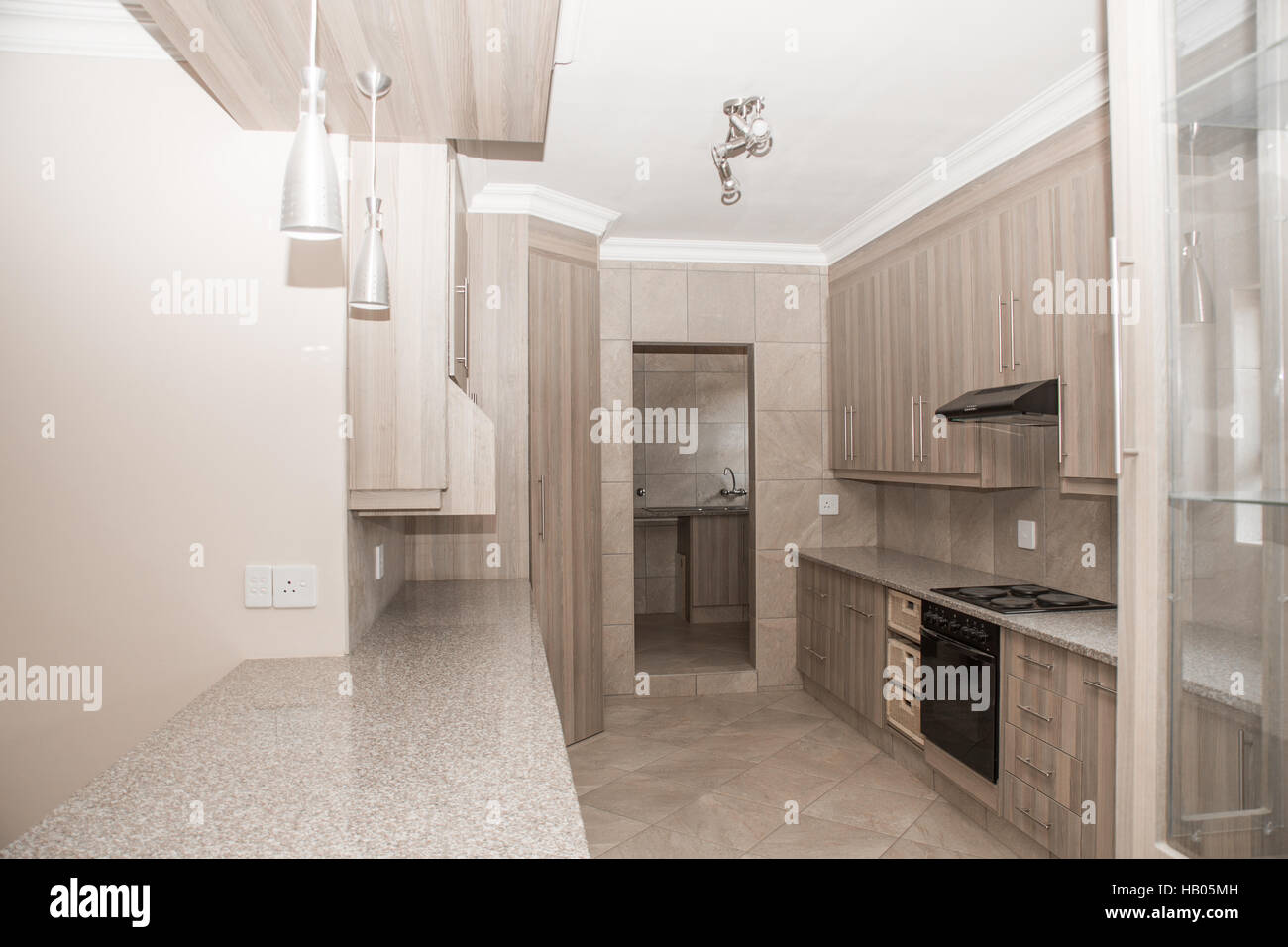 Kitchen of Newly Build House Stock Photo - Alamy