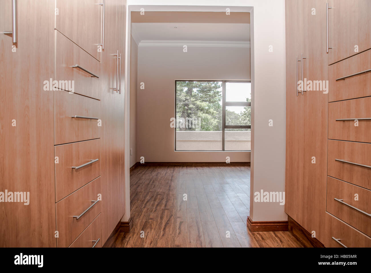 Dressing Room of Newly Build House Stock Photo - Alamy