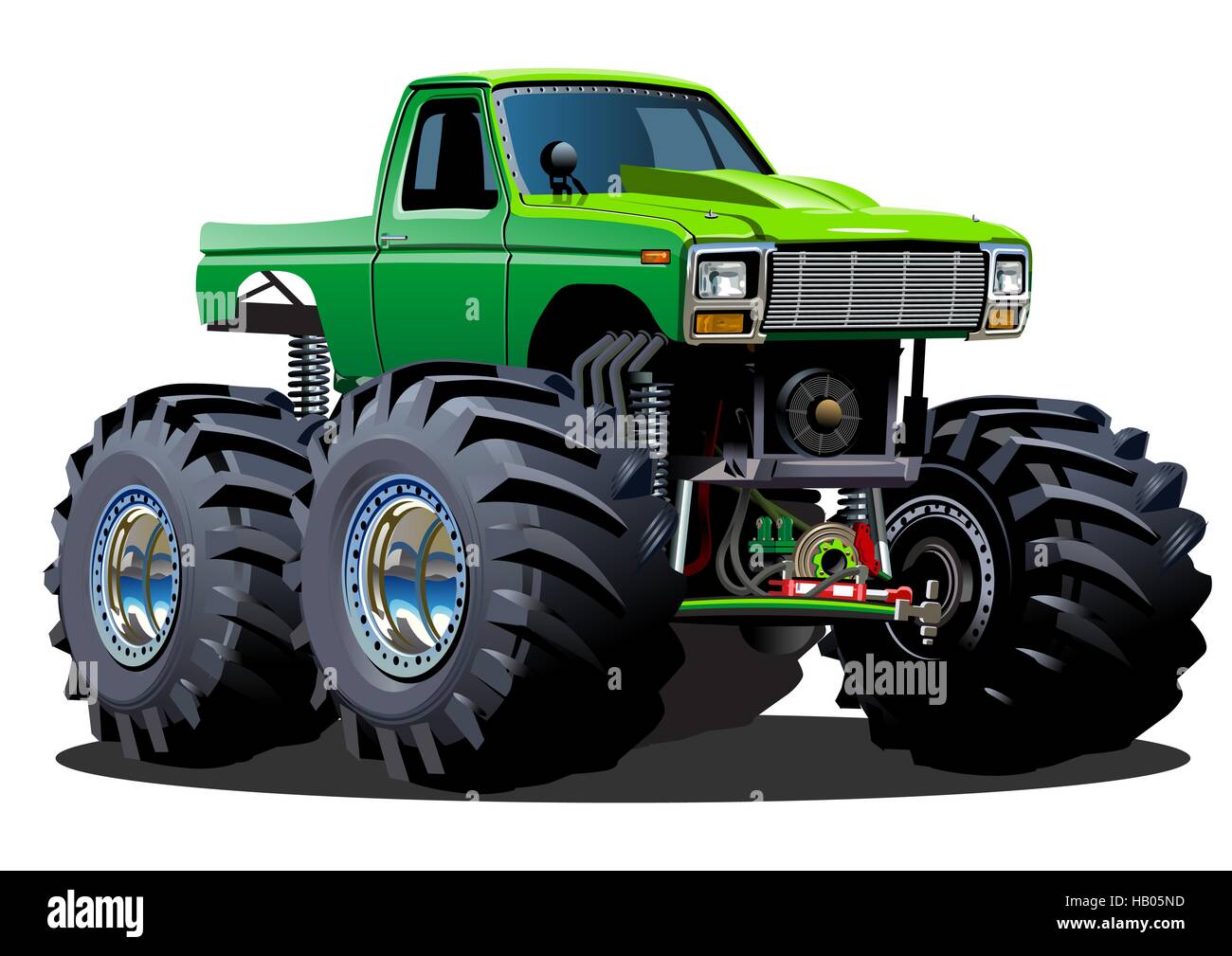 Cartoon Monster Truck Stock Photo - Alamy