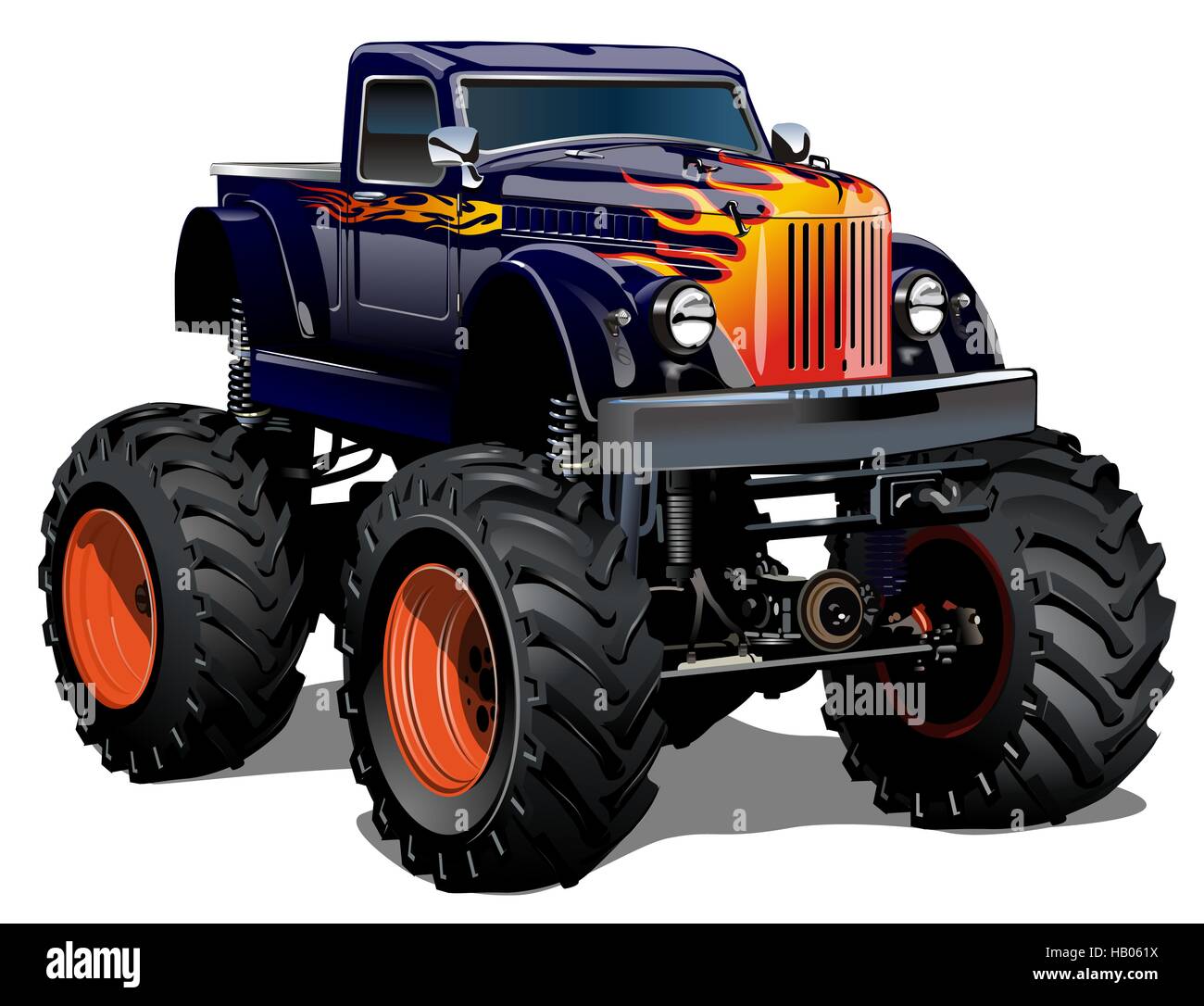 Cartoon Monster Truck Stock Photo - Alamy