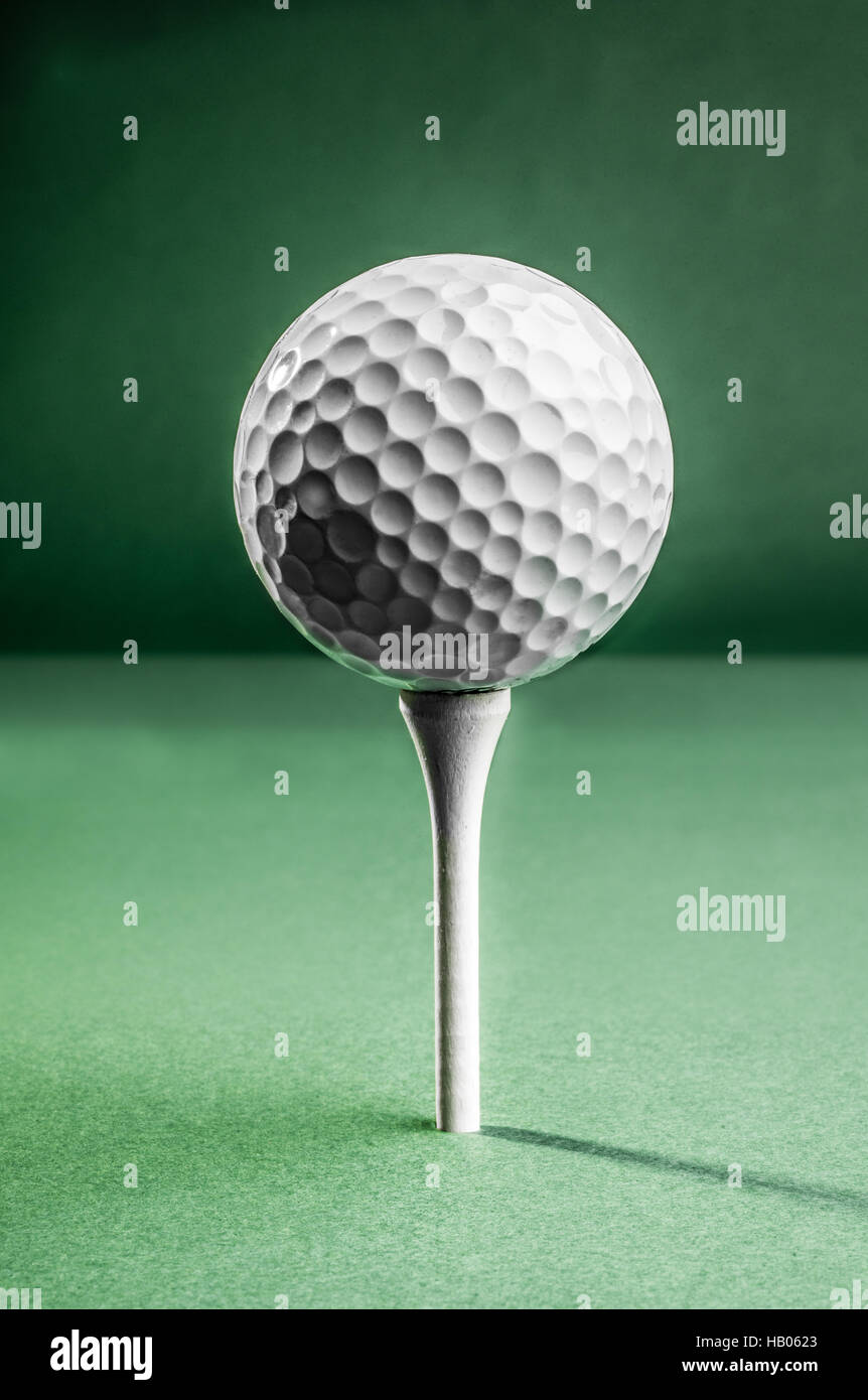 Golf Ball on Tee Stock Photo - Alamy