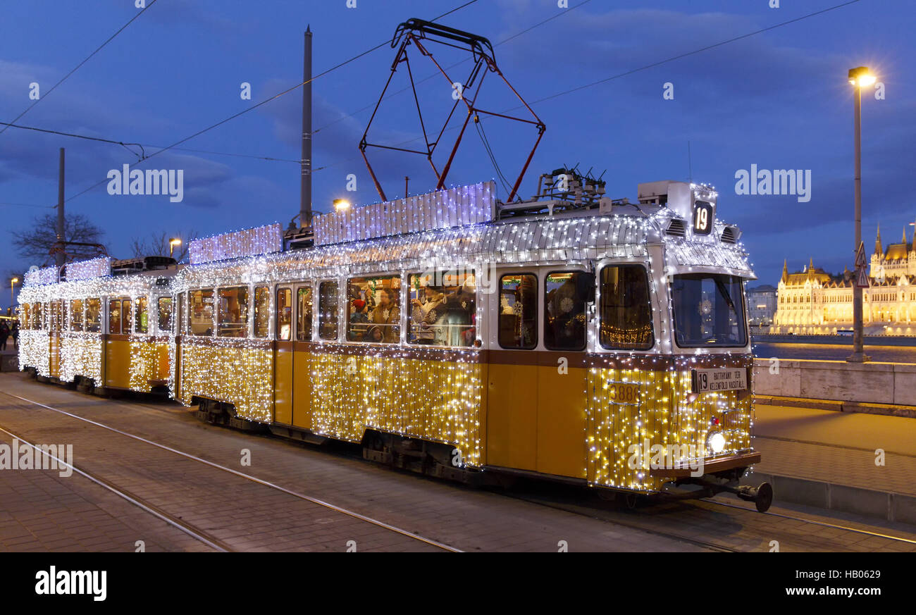 Light tram in Budapest Stock Photo - Alamy