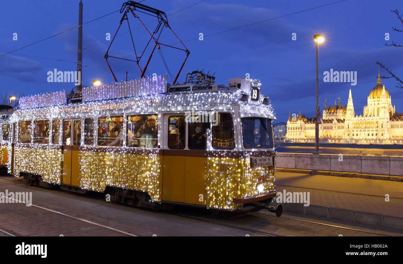 Light tram in Budapest Stock Photo - Alamy