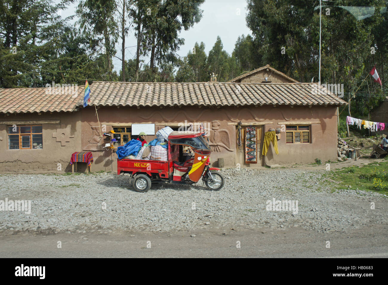 Sacred Valley, Peru, village Stock Photo - Alamy