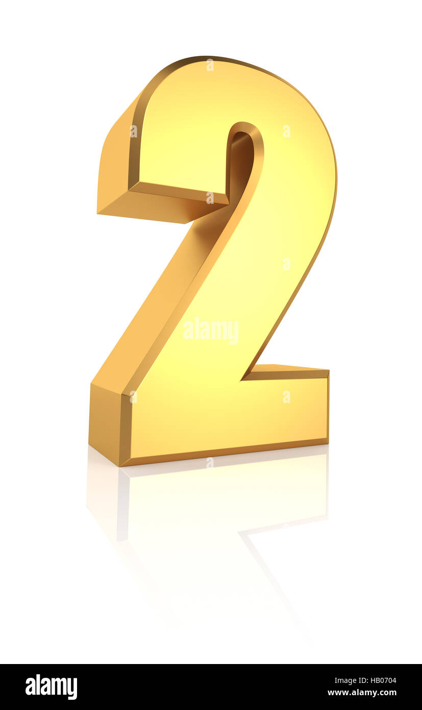 3d Number 2 Stock Photo - Alamy