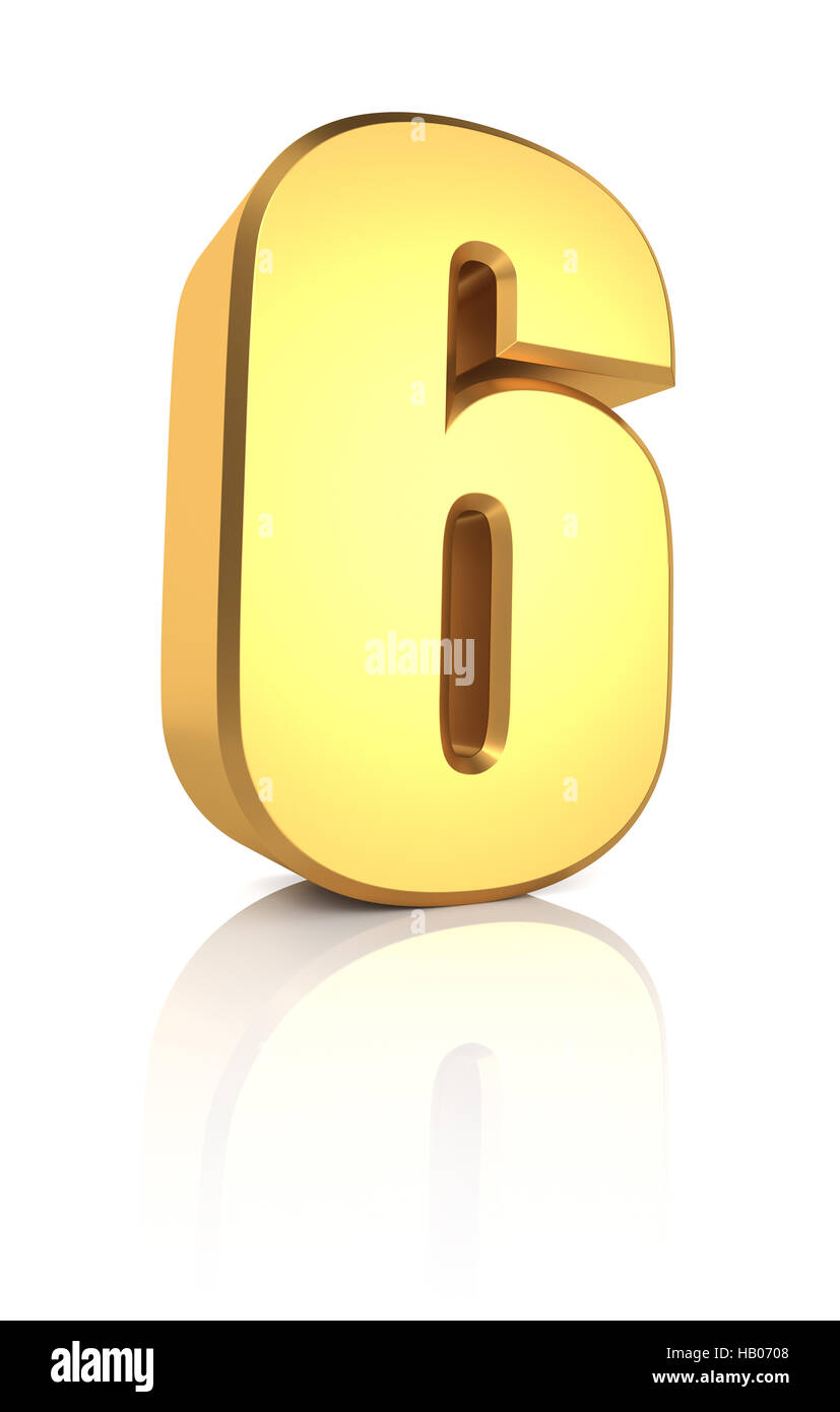 3d Number 6 Stock Photo - Alamy