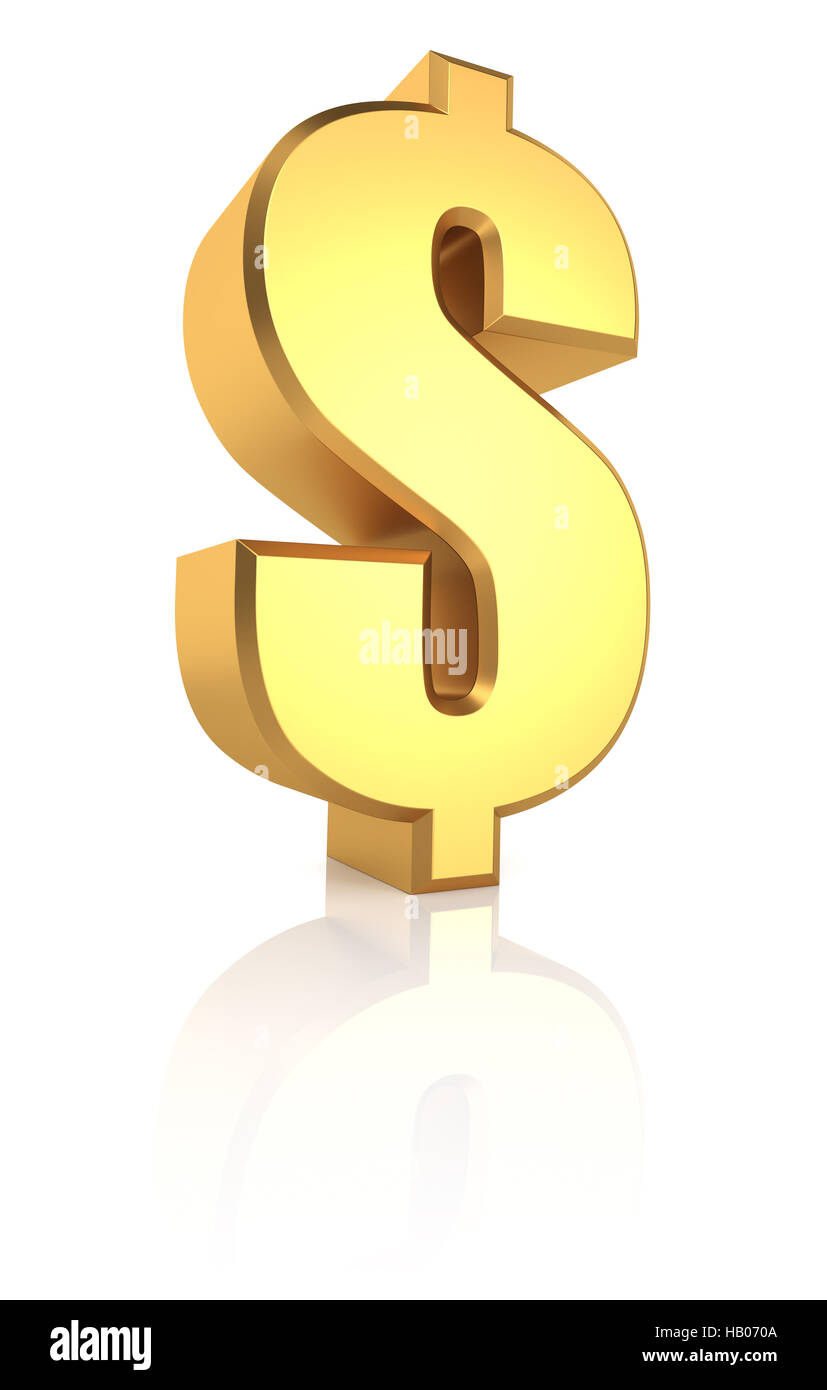 3d dollar sign golden hi-res stock photography and images - Alamy