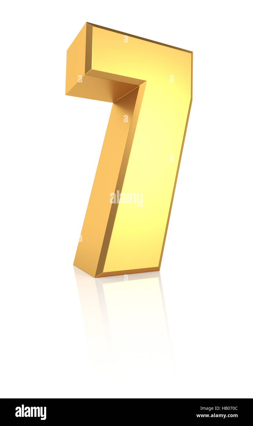 3d Number 7 Stock Photo - Alamy