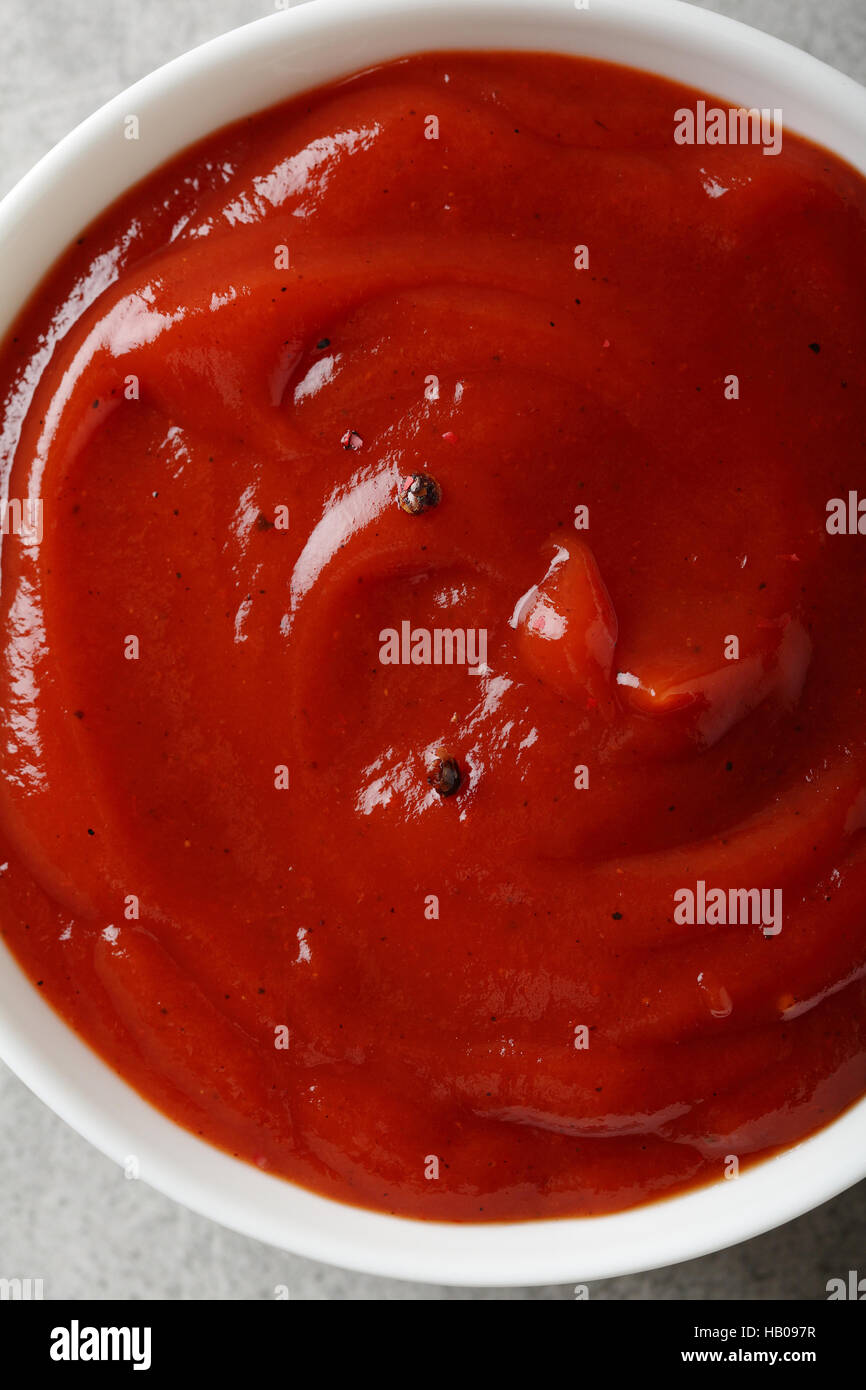 Tomato sauce food background, top view Stock Photo - Alamy