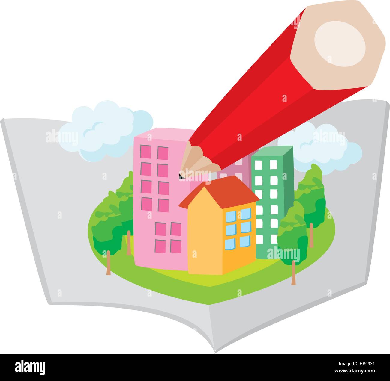 Paintings of architecture Cut Out Stock Images & Pictures - Alamy