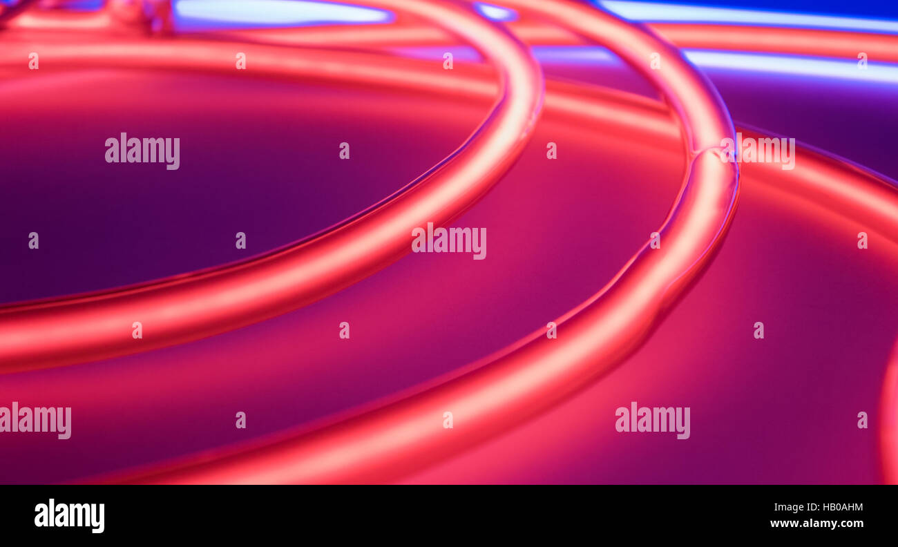 Round shape red neons. Lighting modern neon lamps energy concept Stock ...