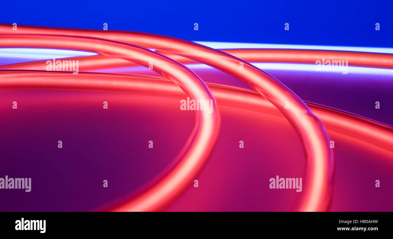 Close-up lighting red neon lights Stock Photo - Alamy