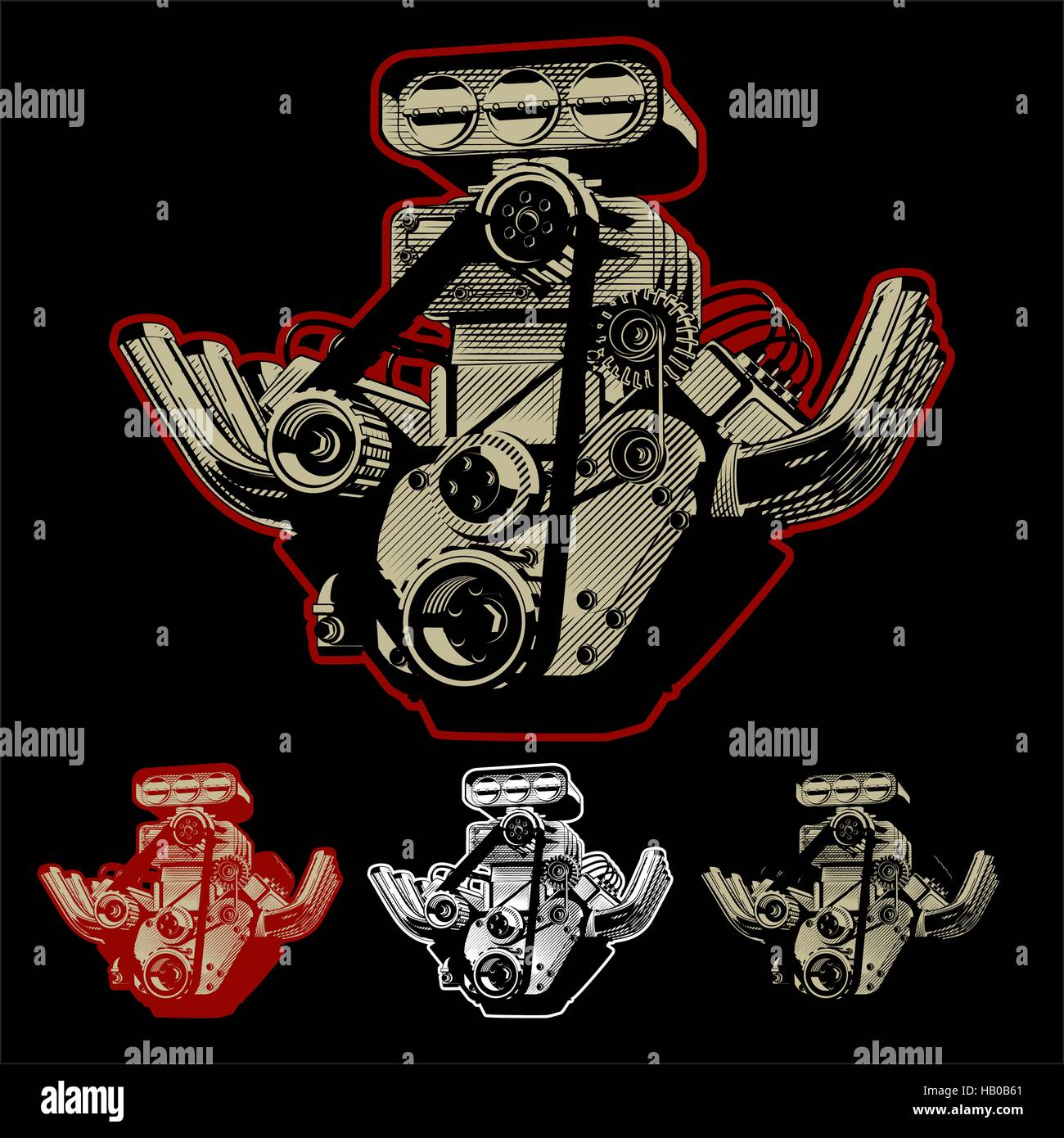 Vector Cartoon Turbo Engine High Resolution Stock Photography and ...