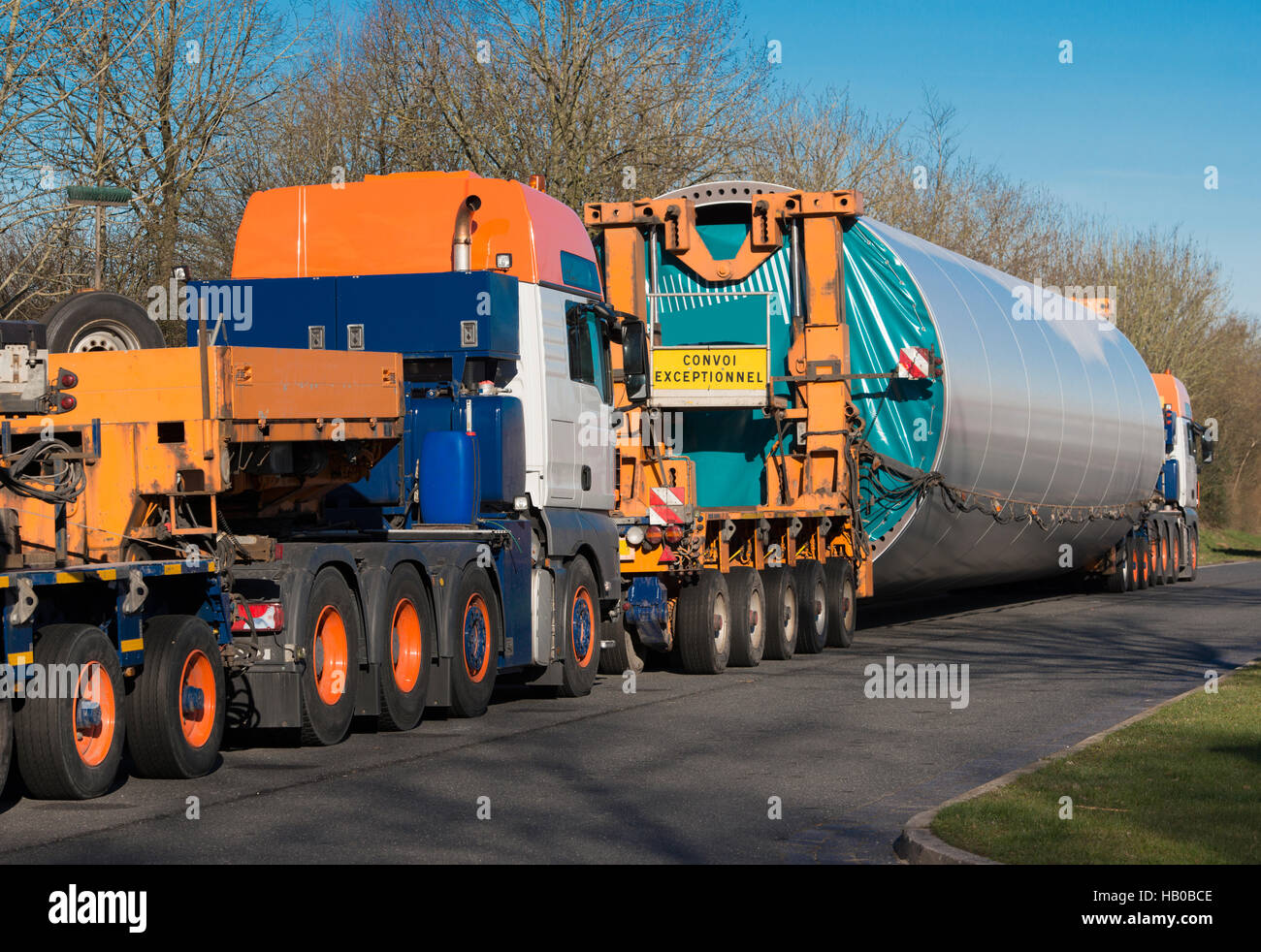 heavy transport Wind turbine transportation Stock Photo - Alamy