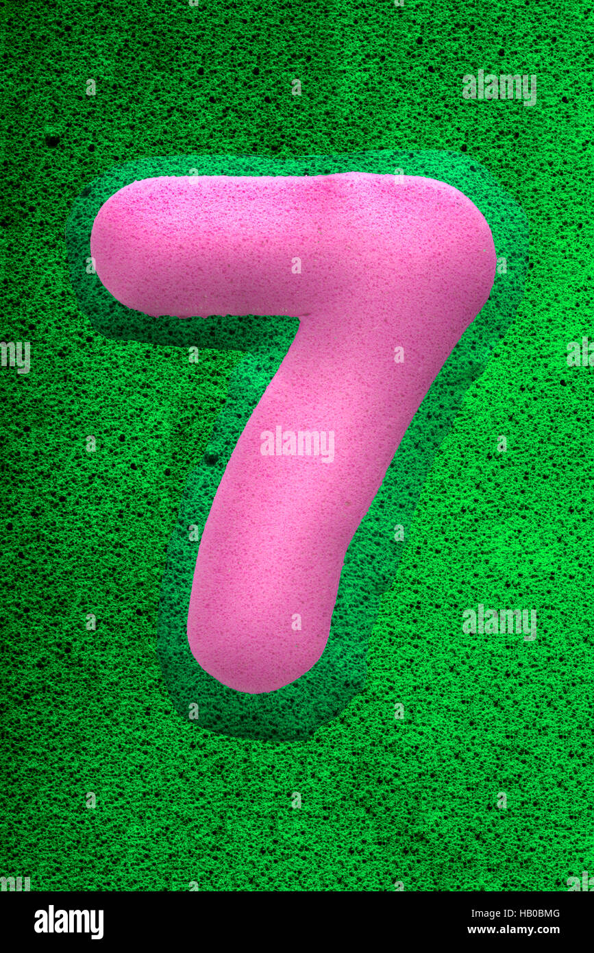 Number Seven in Pink Stock Photo - Alamy