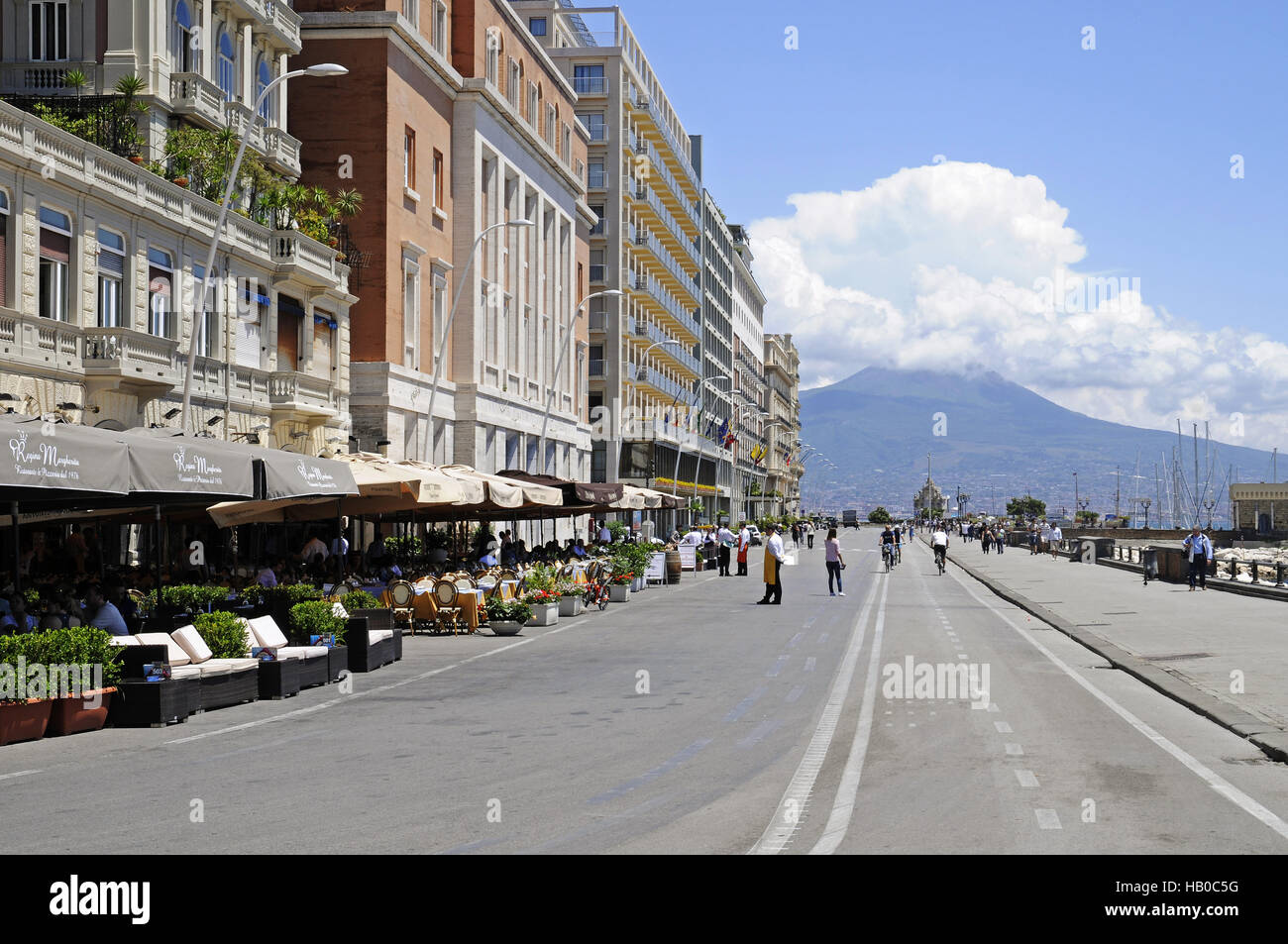 waterside promenade, Naples, Campania, Italy Stock Photo - Alamy