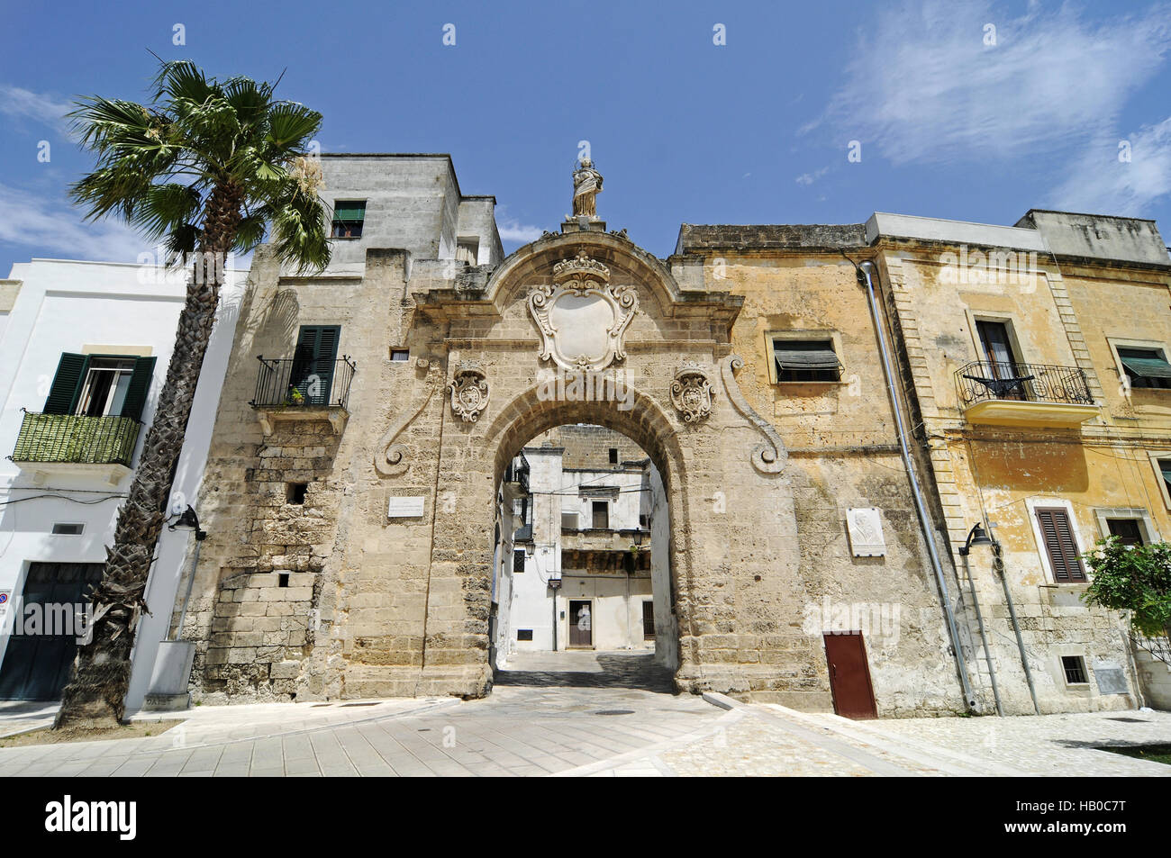City gate, old city, Oria, Apulia, Italy Stock Photo - Alamy