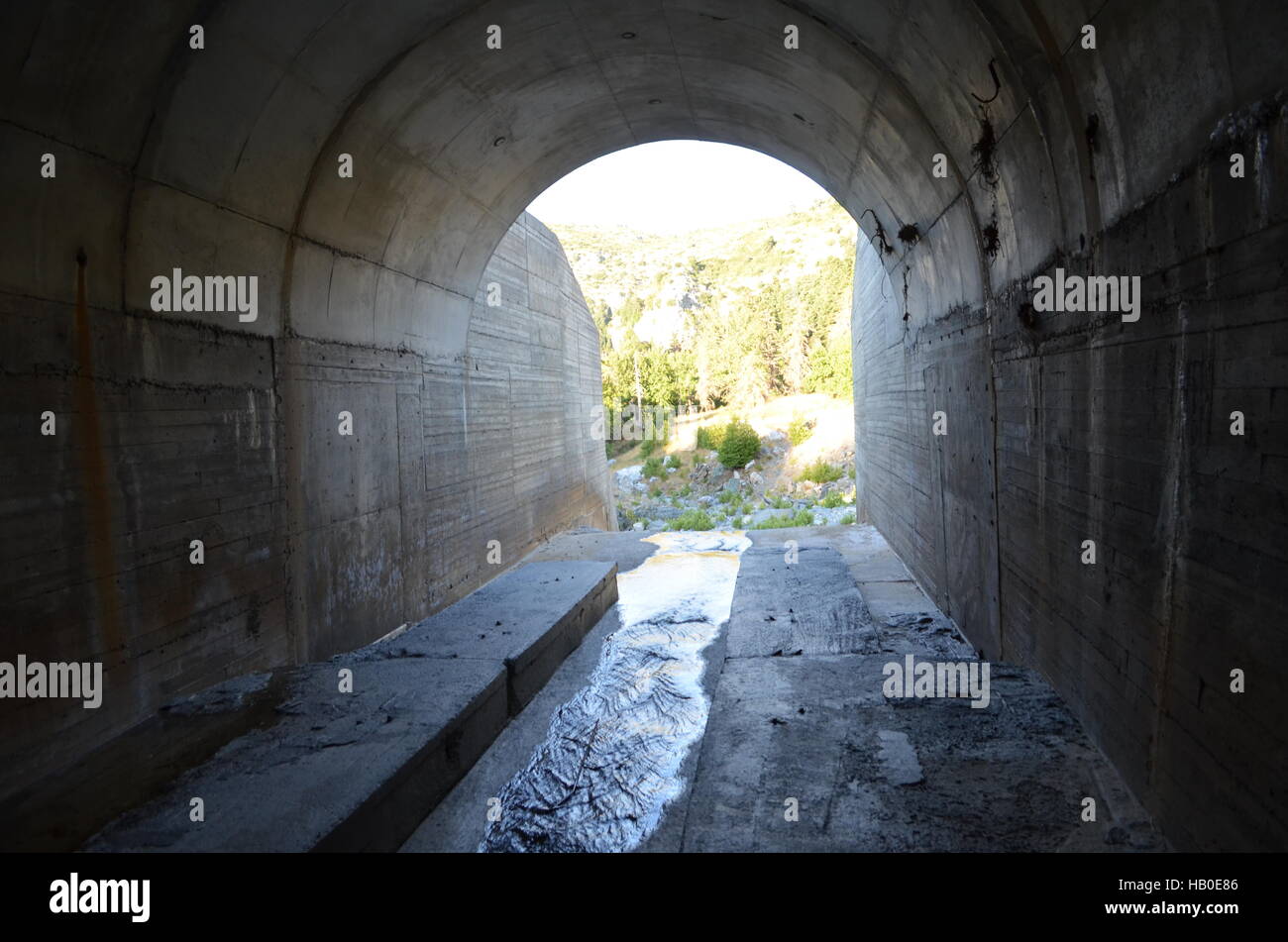 Urban exploration inside a tunnel Stock Photo - Alamy