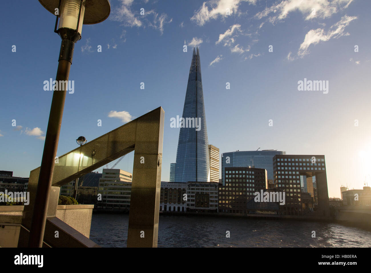 The Shard office building as viewed across the River Thames, London ...
