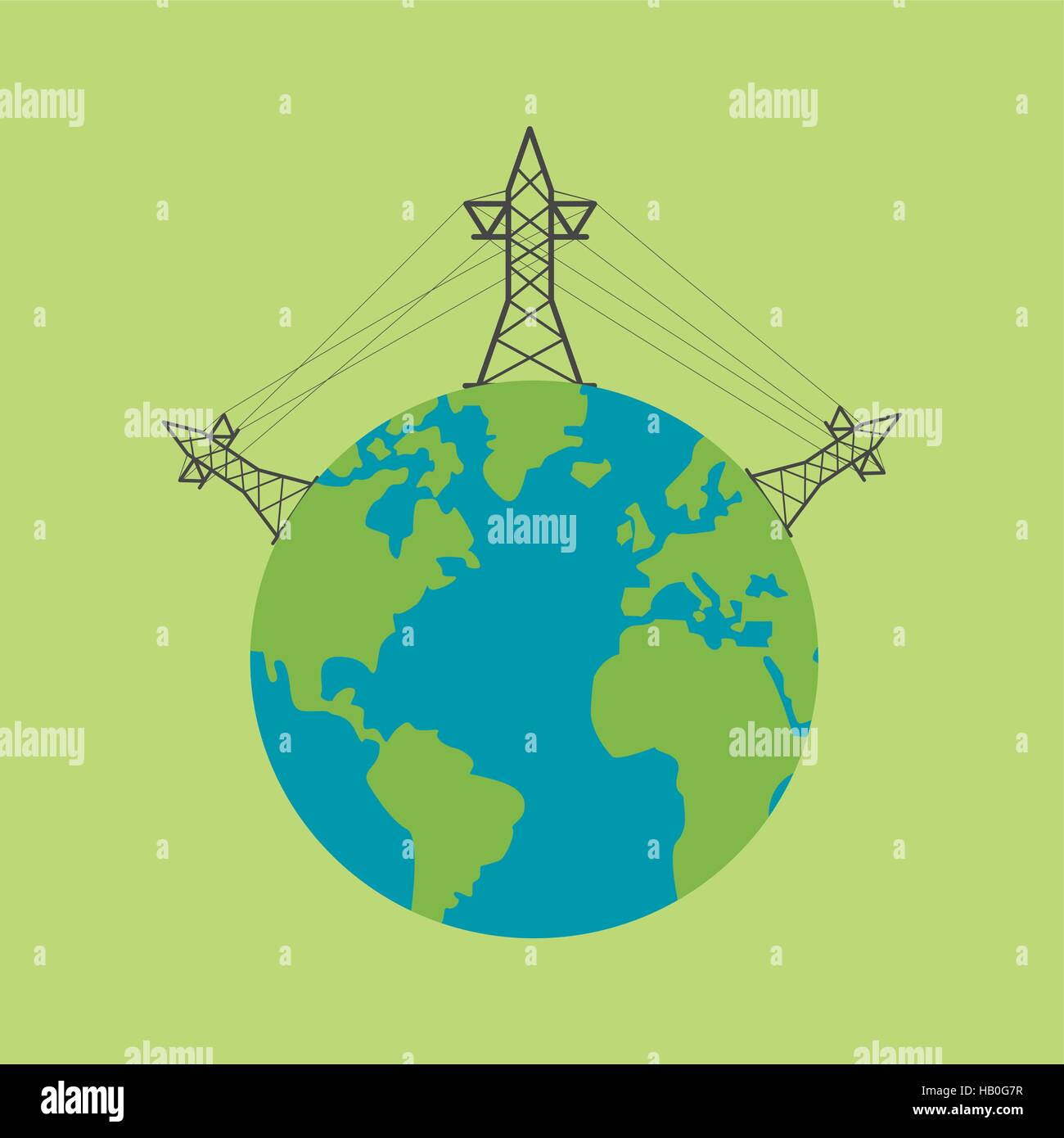 world tower electricity current Stock Vector Image & Art - Alamy