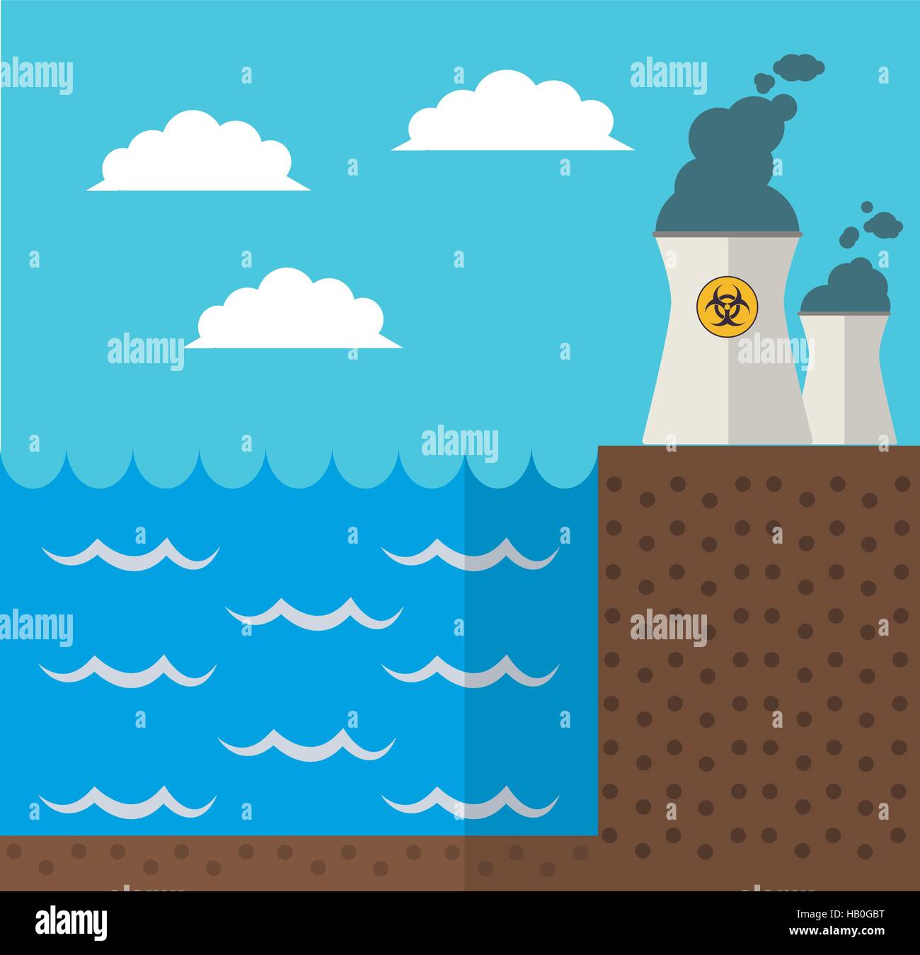 wave energy nuclear plant design Stock Vector Image & Art - Alamy