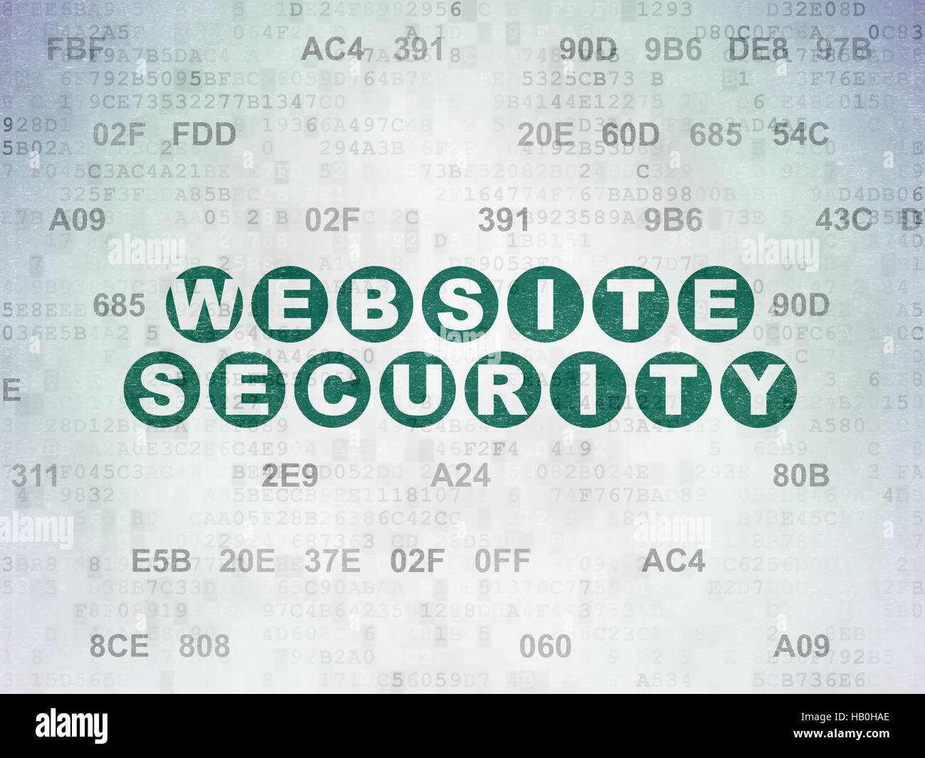 Protection concept: Website Security on Digital Data Paper background ...
