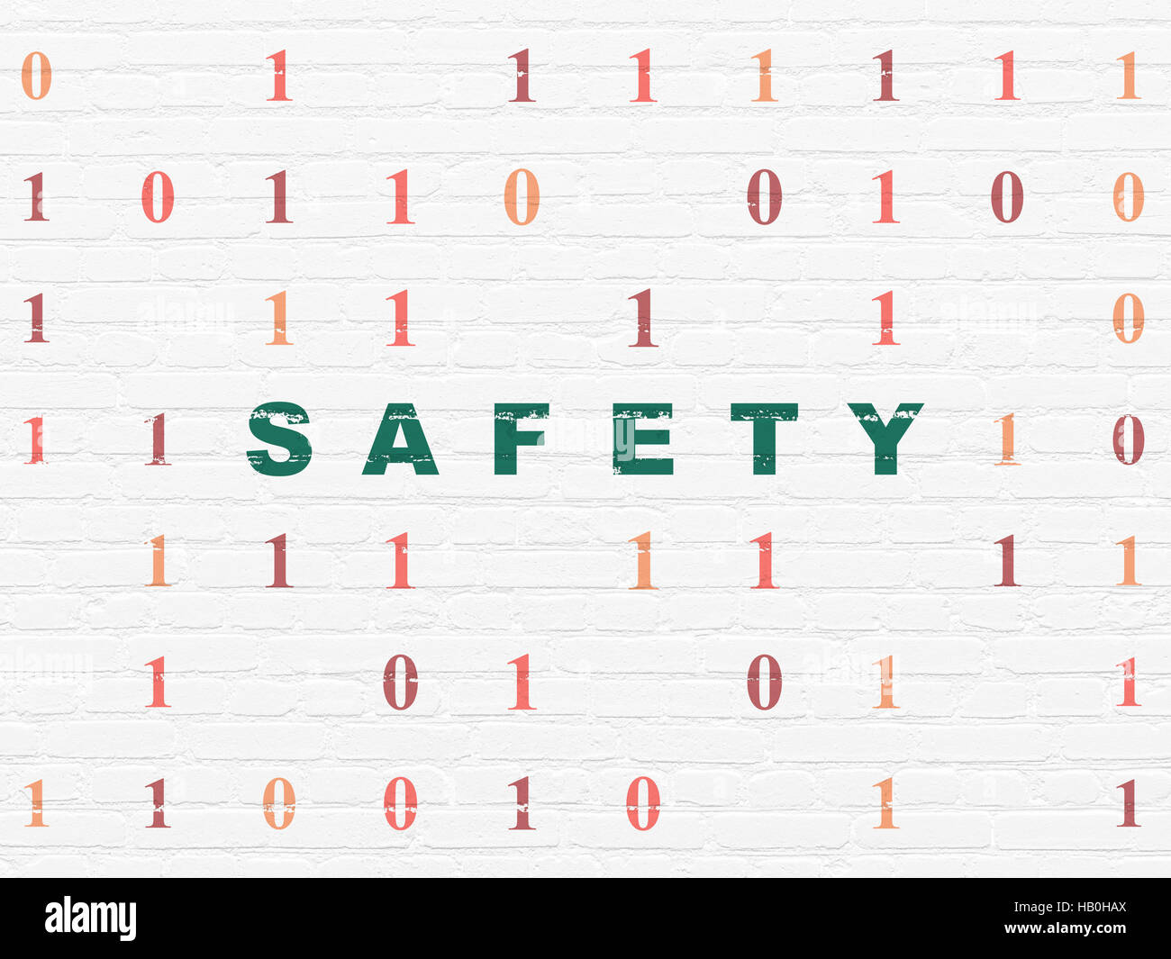 Safety concept: Safety on wall background Stock Photo - Alamy