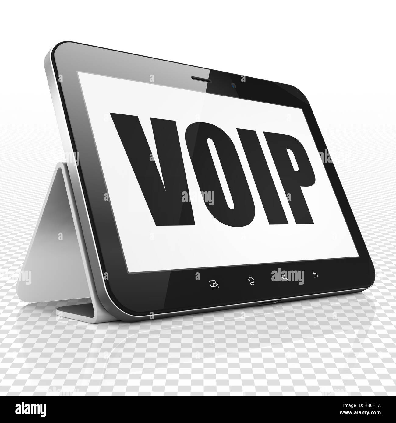 Web development concept: Tablet Computer with VOIP on display Stock ...