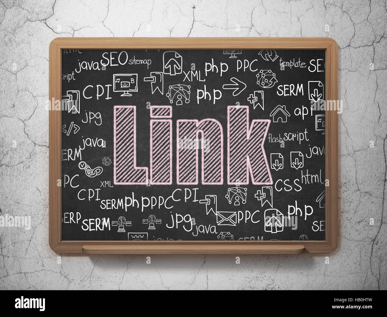 Web design concept: Link on School board background Stock Photo - Alamy