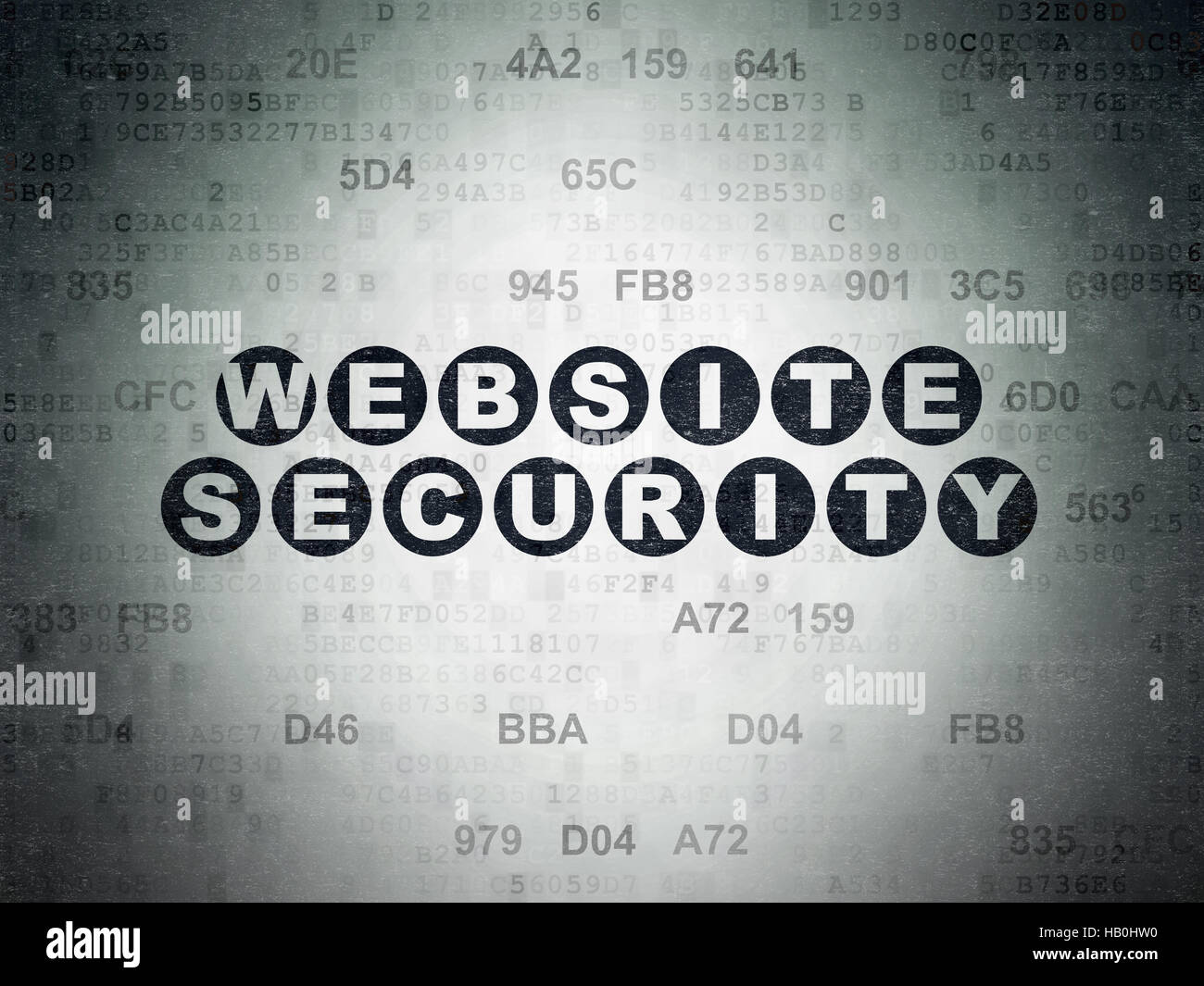 Web development concept: Website Security on Digital Data Paper ...