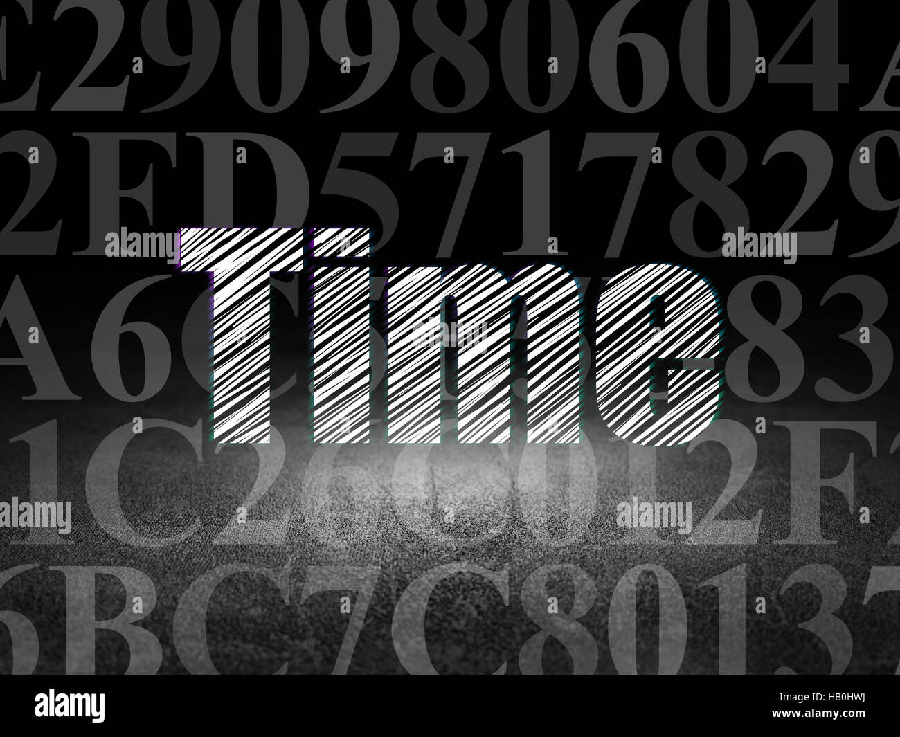 Time concept: Time in grunge dark room Stock Photo - Alamy