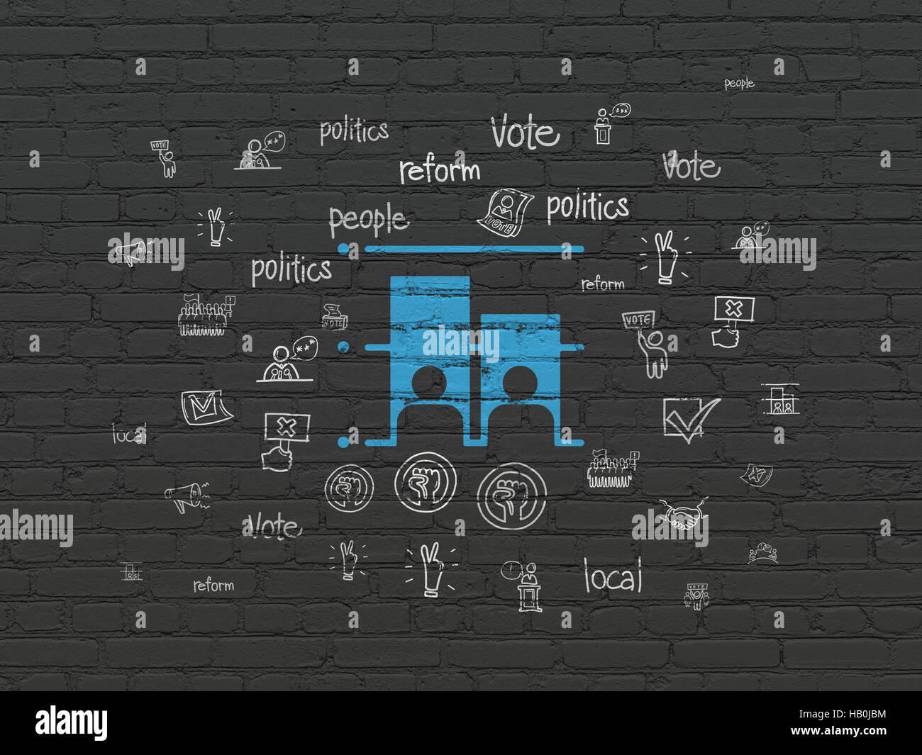 Political concept: Election on wall background Stock Photo - Alamy