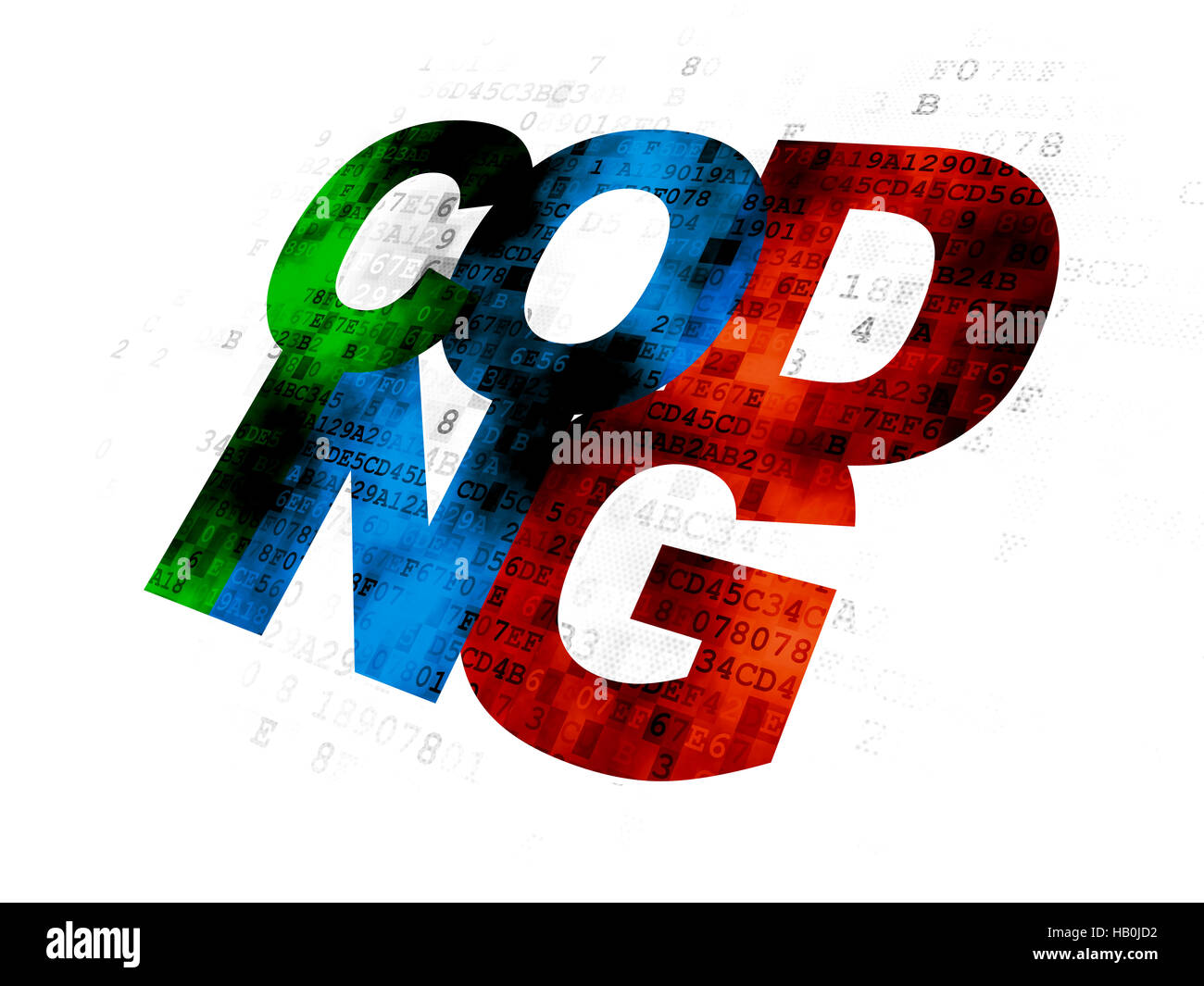 Programming concept: Coding on Digital background Stock Photo - Alamy