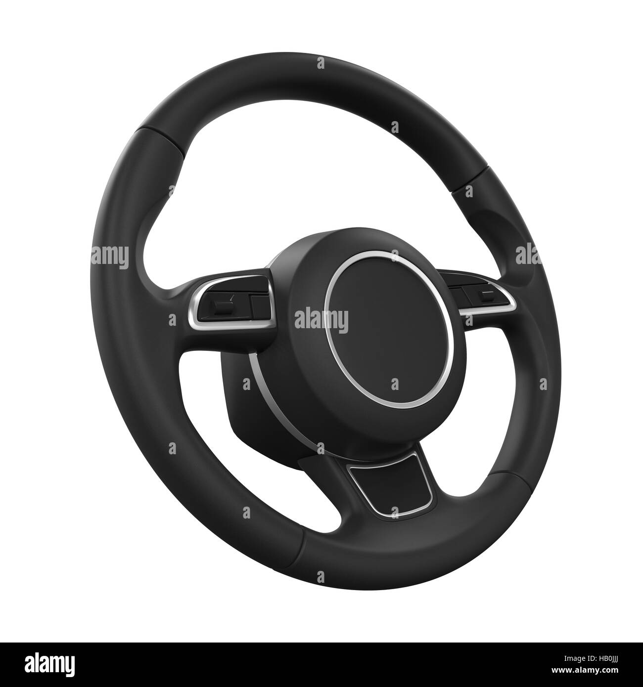 Modern car interior steering Cut Out Stock Images & Pictures - Alamy