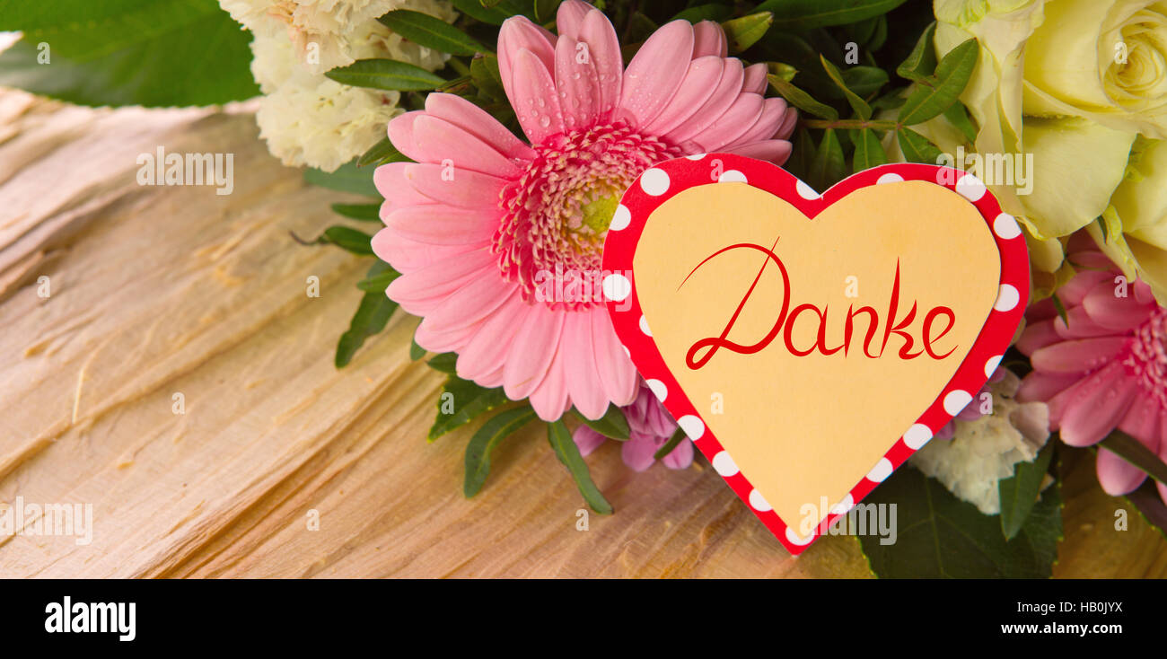 Danke card with flowers hi-res stock photography and images - Alamy